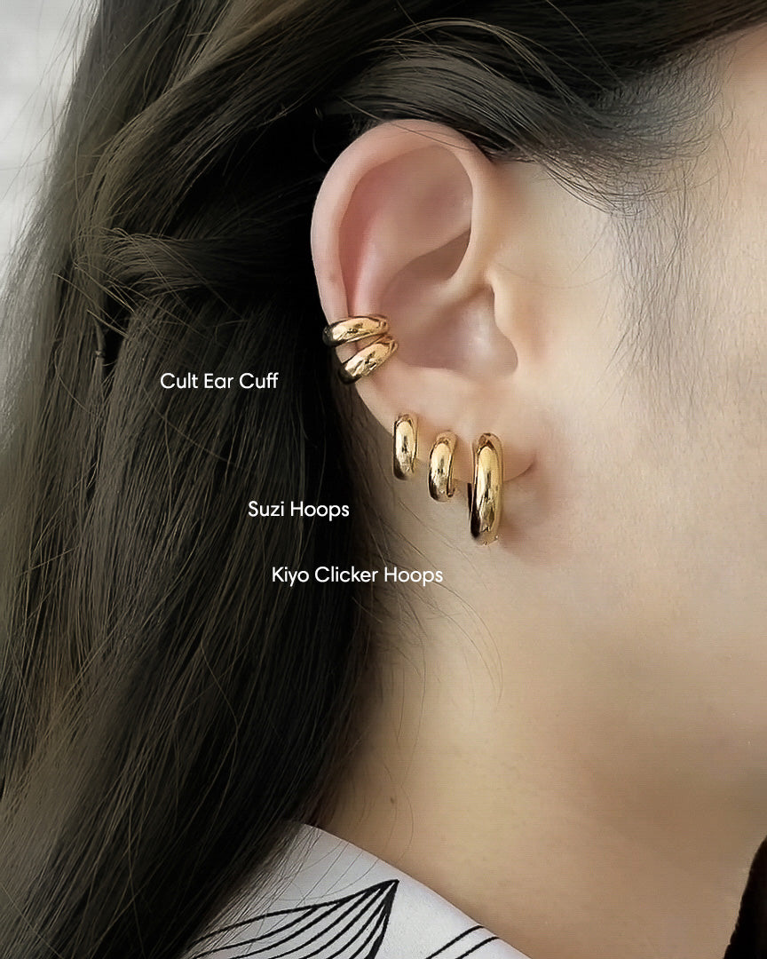 SUZI Hoops in Gold– The Hexad