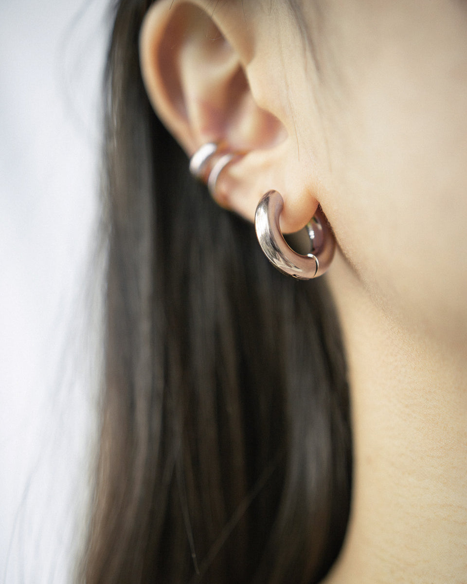KIYO Clicker Hoops in Silver– The Hexad