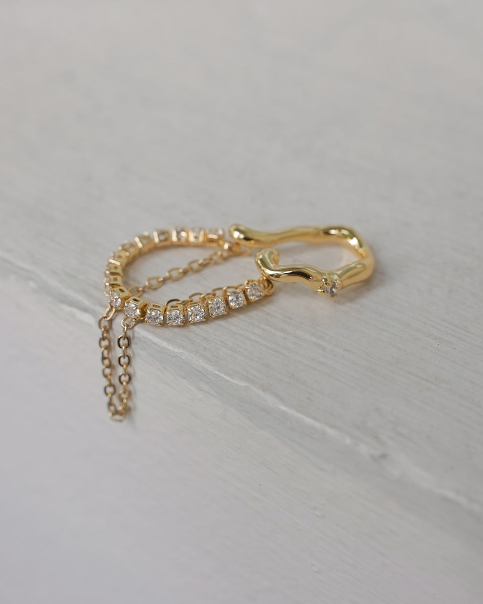ANAIS Drop Chain Ear Cuff in Gold– The Hexad